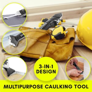 2FEEX Caulking Tool Set - 3-in-1 Silicone Caulk Finishing & Removal Tools, 10-in-1 Multifunction Putty Knife - Sealant Scraper & Grout Remover - Professional Kit for Bathroom, Kitchen, Sink, & Shower