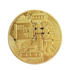 10 Pcs Bitcoin Coin Souvenir with Coin Case, Physical Bitcoin Collection, Gold Plated Bitcoin for Commemoration, Crypto Currency Coin BTC for Gift, Gold Bitcoin Tokens