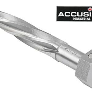 Accusize Industrial Tools 13/16 inch Bridge Reamer, Magnetic Hex Shank, Hss Spiral Flutes Aligning Reamers, Car Reamers, 1523-8035