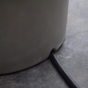 AMS Fireplace | Elementi Lunar Concrete Propane Tank Cover (Cylinder Smooth - Light Gray) | GFRC, Light Gray Color, Round Shape, Size - 15.7 x 15.7 x 20 inches | Suited for Lunar Light grey fire pit.