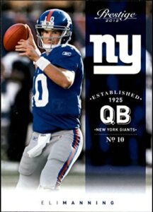 2012 prestige #122 eli manning nfl football trading card