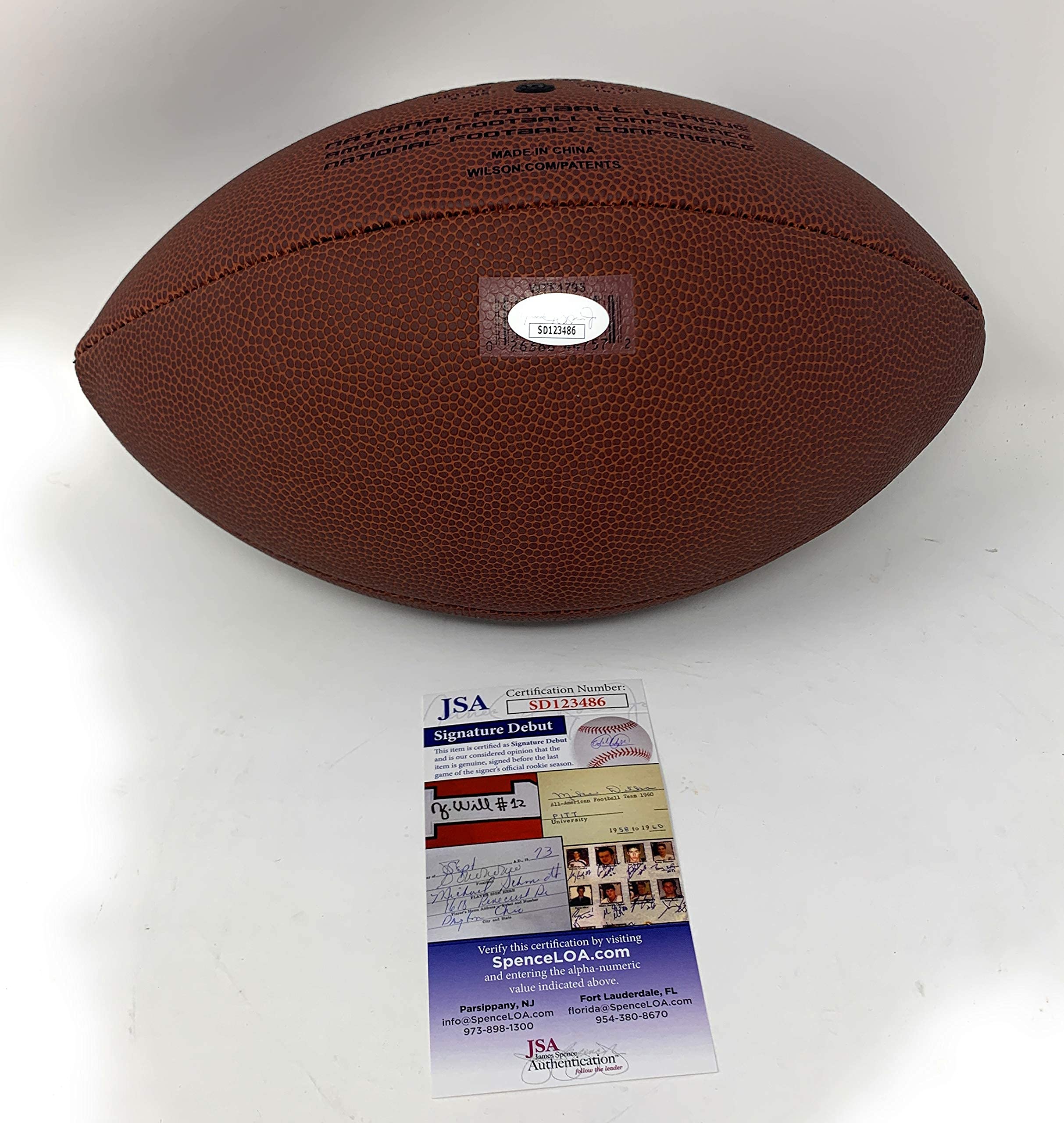 Tee Higgins Cincinnatti Bengals Signed Autograph Replica Football JSA Certified