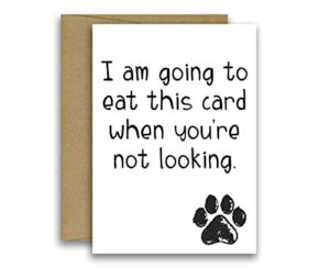 dog card dog dad dog mom card from the dog birthday 5x7 inches w/envelope