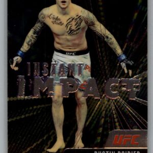 2021 Panini Prizm UFC Instant Impact #12 Dustin Poirier Lightweight Official Mixed Martial Arts Trading Card in Raw (NM or Better) Condition