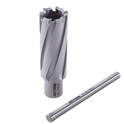 ACTOOL 1-1/16'' Diameter x 2'' Depth of Cut Carbide Tipped TCT ANNULAR Cutter with 3/4'' Weldon Shank