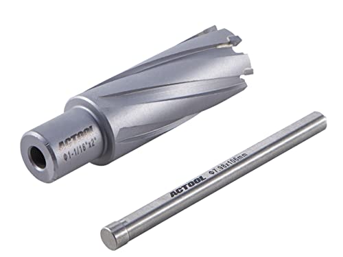 ACTOOL 1-1/16'' Diameter x 2'' Depth of Cut Carbide Tipped TCT ANNULAR Cutter with 3/4'' Weldon Shank