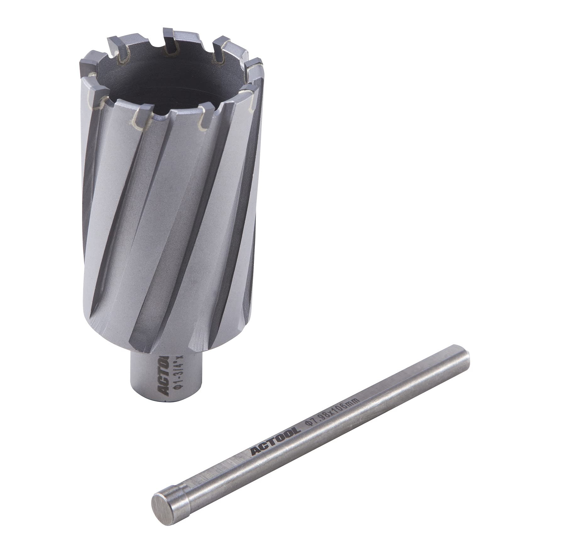 ACTOOL 1-3/4'' Diameter x 2'' Depth of Cut Carbide Tipped TCT ANNULAR Cutter with 3/4'' Weldon Shank