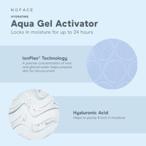 NuFACE Aqua Gel Activator. Extra-Large Lightweight, Hydrating Activator to Conduct Microcurrent, 10 Fl Oz