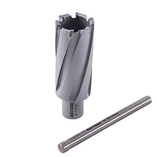 ACTOOL 1-1/4'' Diameter x 2'' Depth of Cut Carbide Tipped TCT ANNULAR Cutter with 3/4'' Weldon Shank