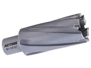 actool 1-1/4'' diameter x 2'' depth of cut carbide tipped tct annular cutter with 3/4'' weldon shank