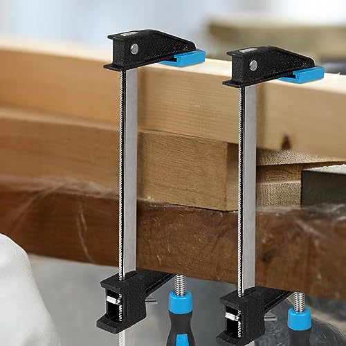 FASTORS Bar Clamps for Woodworking 36 Inch,2-Pack Wood Clamps Adjustable and Release Quickly,Throat Depth 2.5 Inch, Serrated Steel Rail,Bar Clamps Force 600 Lbs