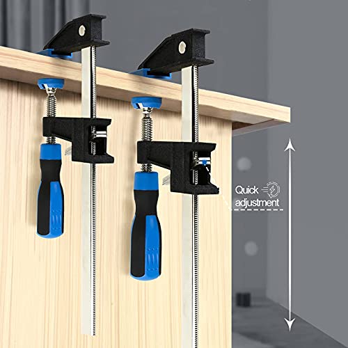 FASTORS Bar Clamps for Woodworking 36 Inch,2-Pack Wood Clamps Adjustable and Release Quickly,Throat Depth 2.5 Inch, Serrated Steel Rail,Bar Clamps Force 600 Lbs