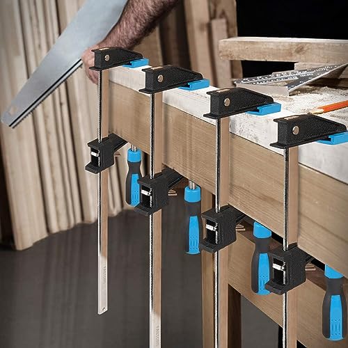 FASTORS Bar Clamps for Woodworking 36 Inch,2-Pack Wood Clamps Adjustable and Release Quickly,Throat Depth 2.5 Inch, Serrated Steel Rail,Bar Clamps Force 600 Lbs