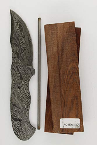 Payne Bros Custom Knives IDAHO CLIP POINT HUNTING KNIFE KIT - DIY PROJECT - KNIFE MAKING SUPPLIES (ROSEWOOD)