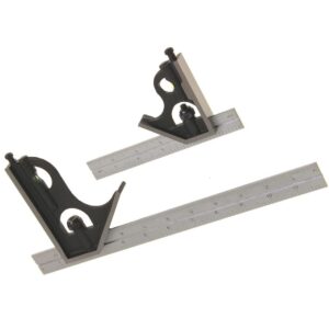 iGaging 4" & 6" Double Square and 6" & 12" Combination Square Set 4R Steel Blade High Precision Woodworking