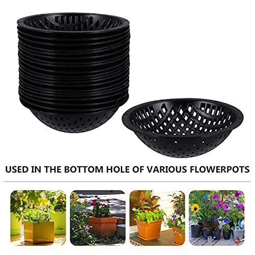 20pcs flower pot gaskets Flower Pot Hole Mesh Pad Round Bowl Shape Bonsai Pot Bottom Grid Mat Mesh Plant Pot Garden Drainage Mesh Hole Screens Size flower pot hole mesh mat M flowerpot bottom mat