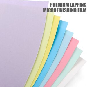 Lapping Microfinishing Film With PSA - Set of 8 Polishing Sheets 4.25’’ x 11’’ for Scary Sharp Sharpening System - AO Aluminum Oxide With Pressure Sensitive Adhesive