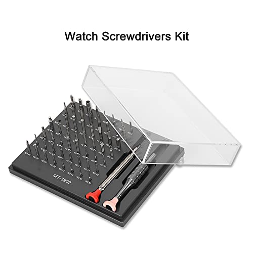 Watch Screwdrivers Kit, MT‑3902 Watch Screwdriver Set 56pcs Screwdriver Bit Professional Watch Repair Tool Kit for Eyeglasses Watches Electronics Computer Repair Tools