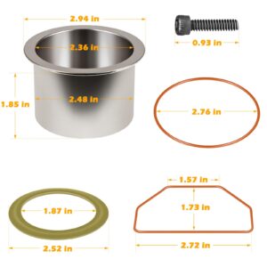 K-0650 Air Compressor Cylinder Sleeve and Compression Ring Replacement Kit Perfectly Fits for Craftsman DeVilbiss Porter Cable Air Compressor Cylinder