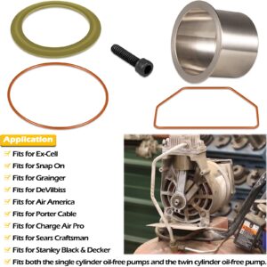 K-0650 Air Compressor Cylinder Sleeve and Compression Ring Replacement Kit Perfectly Fits for Craftsman DeVilbiss Porter Cable Air Compressor Cylinder