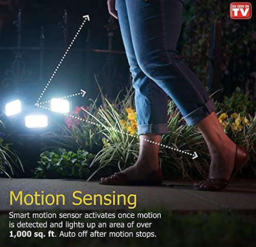 Bionic Floodlight Deluxe 50% Brighter ASON TV, Solar Lights Outdoor Waterproof- 108 COB-LED's w/Motion Sensor 180° Swivel, Adjustable Panels for Garden, Lawn and Patio As Seen On TV