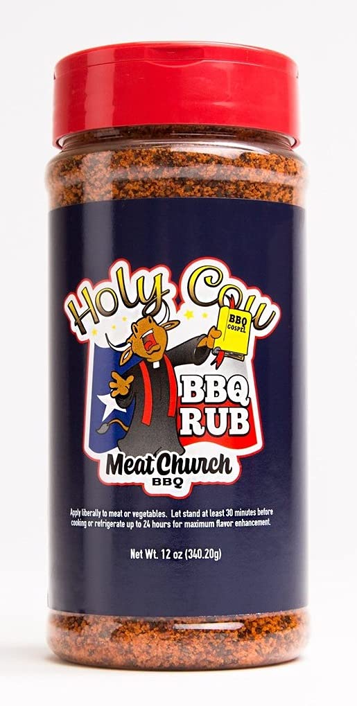 Meat Church BBQ Rub Combo: Two Bottles of Holy Cow (12 oz) BBQ Rub and Seasoning for Meat and Vegetables, Gluten Free, Total of 24 Ounces