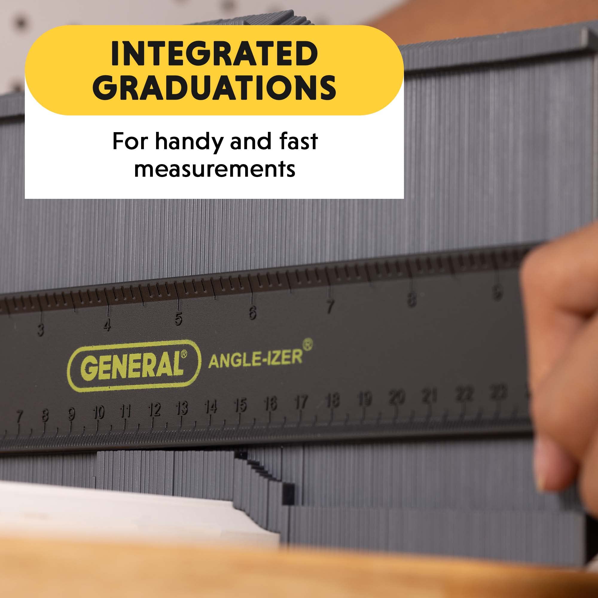 General Tools Locking Contour Gauge #834X with Extra Long Pins, Profile Gauge, Shape Duplicator, 10-Inch (254mm), Precisely Copy Irregular Shapes For Perfect Fit and Easy Cutting