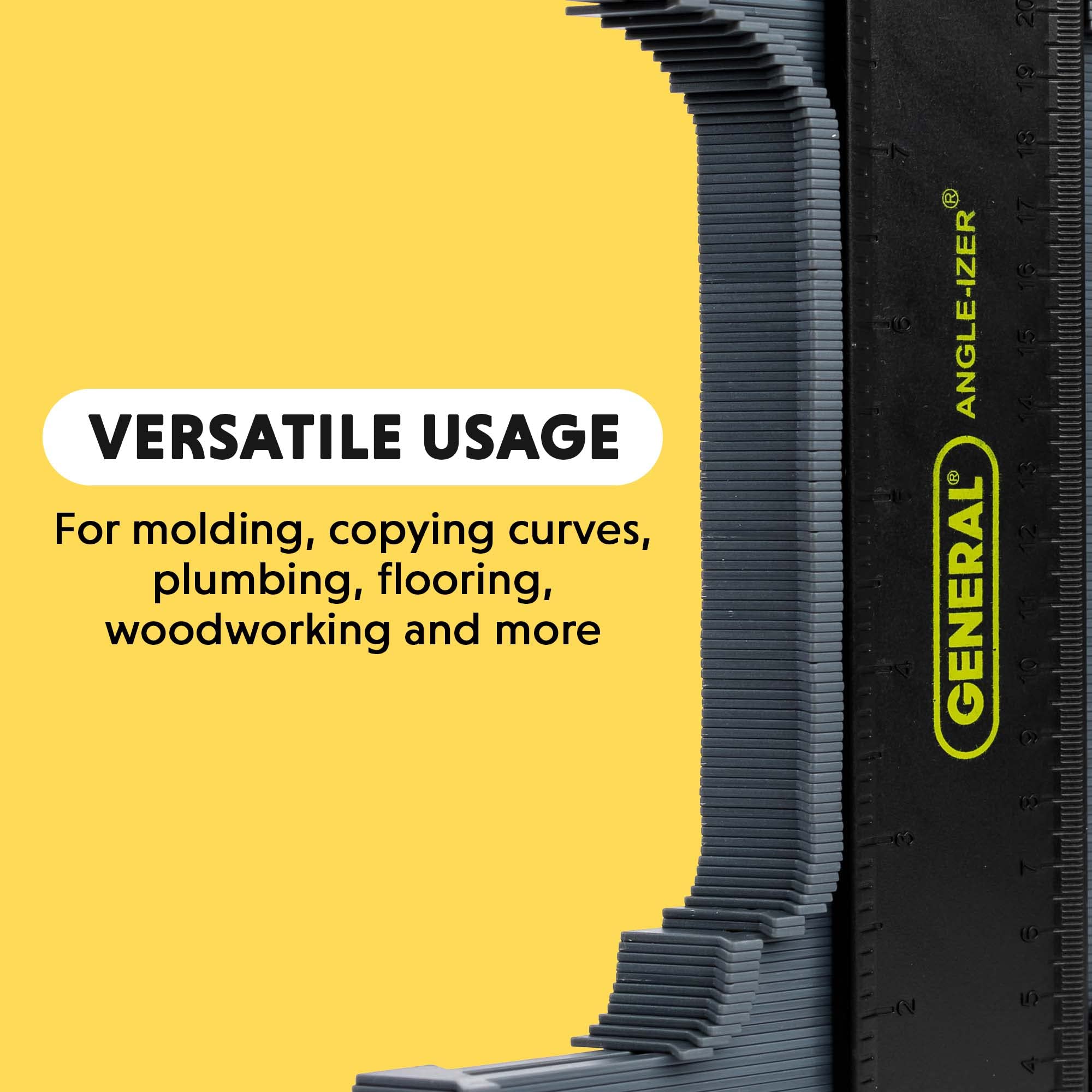 General Tools Locking Contour Gauge #834X with Extra Long Pins, Profile Gauge, Shape Duplicator, 10-Inch (254mm), Precisely Copy Irregular Shapes For Perfect Fit and Easy Cutting