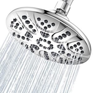 jdo shower head, high pressure rain showerhead, 5 spray settings, luxury bathroom shower heads with adjustable angles, anti-clogging silicone nozzles