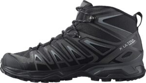 salomon x ultra pioneer mid climasalomon waterproof hiking boots for men, black/magnet/monument, 7