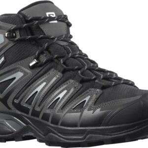 Salomon X Ultra Pioneer MID CLIMASALOMON Waterproof Hiking Boots for Men, Black/Magnet/Monument, 7