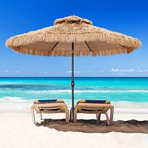 gdy 10 ft patio tiki umbrella, outdoor patio pool beach umbrellas without led lights