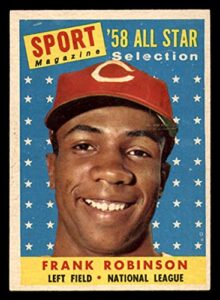 baseball mlb 1958 topps #484 frank robinson as vg/ex very good/excellent reds