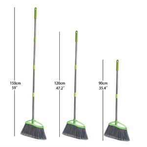 GLOYY Long Handled Outdoor Brooms for Floor Cleaning Heavy Duty Broom Outside, Green