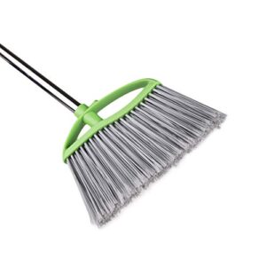 GLOYY Long Handled Outdoor Brooms for Floor Cleaning Heavy Duty Broom Outside, Green