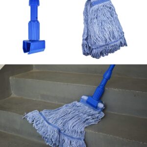 Mop Head Replacement Commercial Heavy Duty String Blue Wet Mop Heads for 3 Typs Commercial Mop Handle(3,Medium)