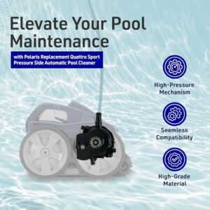 Polaris R0837200 Quattro Sport Pressure Side Automatic Pool Cleaner, Black