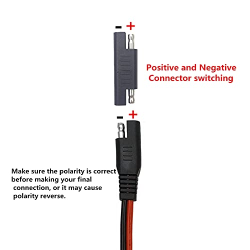 AEISVIK SAE Connectors to SAE Polarity Reverse Adapter Quick Disconnect Plugs for Solar Panel Battery Power Charger Adapter Solar Panel Battery Power Charger and Maintainer 5 Pack