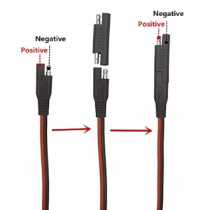 AEISVIK SAE Connectors to SAE Polarity Reverse Adapter Quick Disconnect Plugs for Solar Panel Battery Power Charger Adapter Solar Panel Battery Power Charger and Maintainer 5 Pack