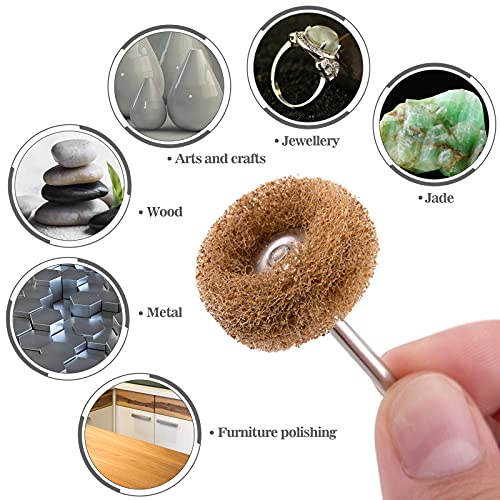 AUSTOR 77 Pieces Abrasive Wheels 1 Inch Buffing Polishing Wheel Set Polishing Wheel for Dremel Rotary Tool, 7 Grits