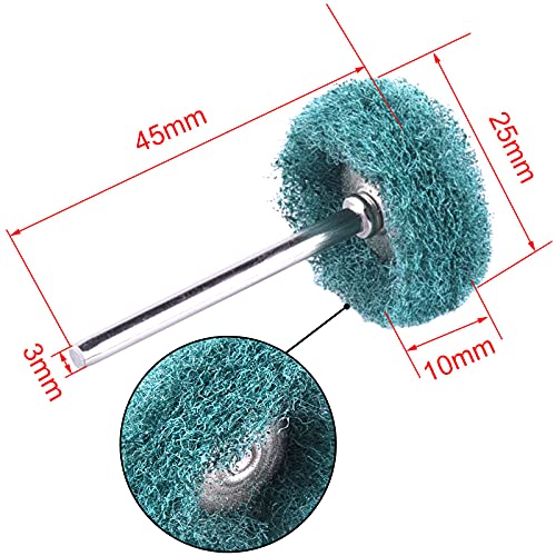 AUSTOR 77 Pieces Abrasive Wheels 1 Inch Buffing Polishing Wheel Set Polishing Wheel for Dremel Rotary Tool, 7 Grits