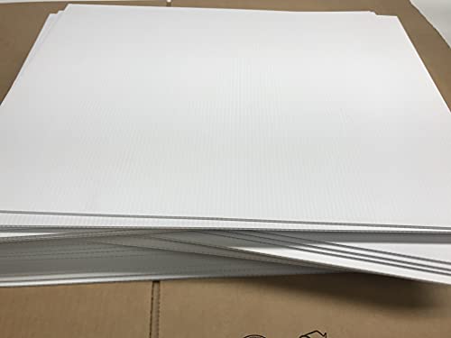 Yard Signs 20 Pack, Blank Signs, Flute 18 Corrugated Signs Board, Great for Advertising Any Events, Open House, Yard Sales, Direction Signs 24x18 inches