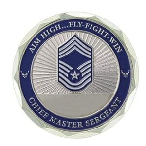 United States Air Force USAF Chief Master Sergeant Rank Challenge Coin