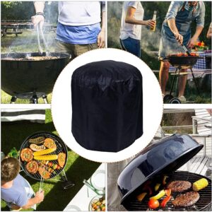 HIPIHOM Fire Pit Cover 210D Polyester Waterproof Dustproof Windproof Outdoor Fireplace Cover with Drawstring Closure 28 Inch