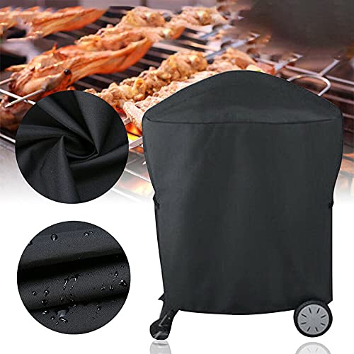 HIPIHOM Fire Pit Cover 210D Polyester Waterproof Dustproof Windproof Outdoor Fireplace Cover with Drawstring Closure 28 Inch