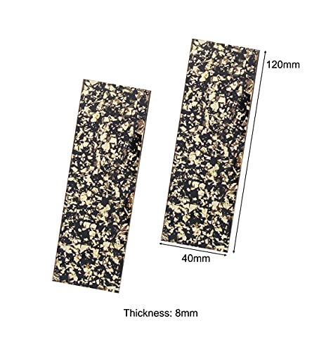 NC HAISDA Acrylic Knife scales Handle Material Slabs Knives Custom DIY Tool for Knife Makrer Blanks Blades pack of 2 Gold