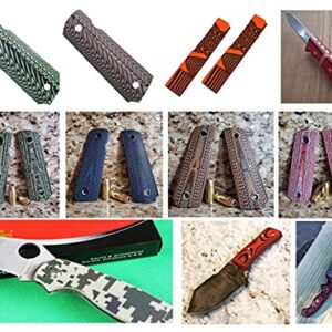 NC HAISDA G10 Scales knife Handle Material Knifemakers Sword DIY Slabs Grips Micarta Blanks Slabs Material pack of 2 Red