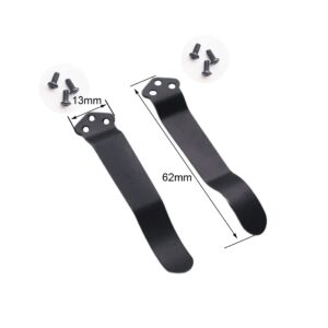 NC HAISDA 2pcs Pocket Knife Clip Portable DIY Deep Carry Practical Waist Accessories Solid Back Durable Tool (A)