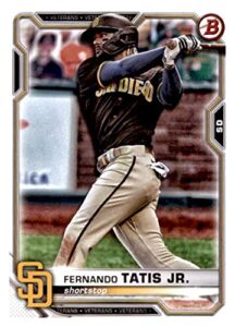 2021 bowman #87 fernando tatis jr. san diego padres baseball card