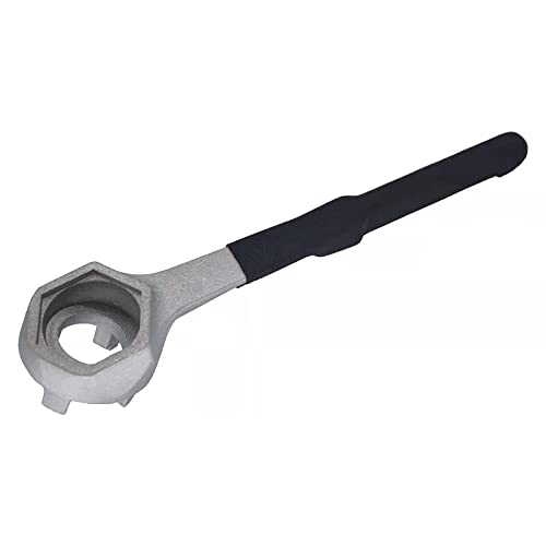 NACHEE Bung Wrench 55 Gallon Drum,Aluminum Drum Wrench Barrel Wrench Drum Opener Tool for Opening 10 15 20 30 50 55 Gallon Drum,with Plastic Comfortable Dip Handle